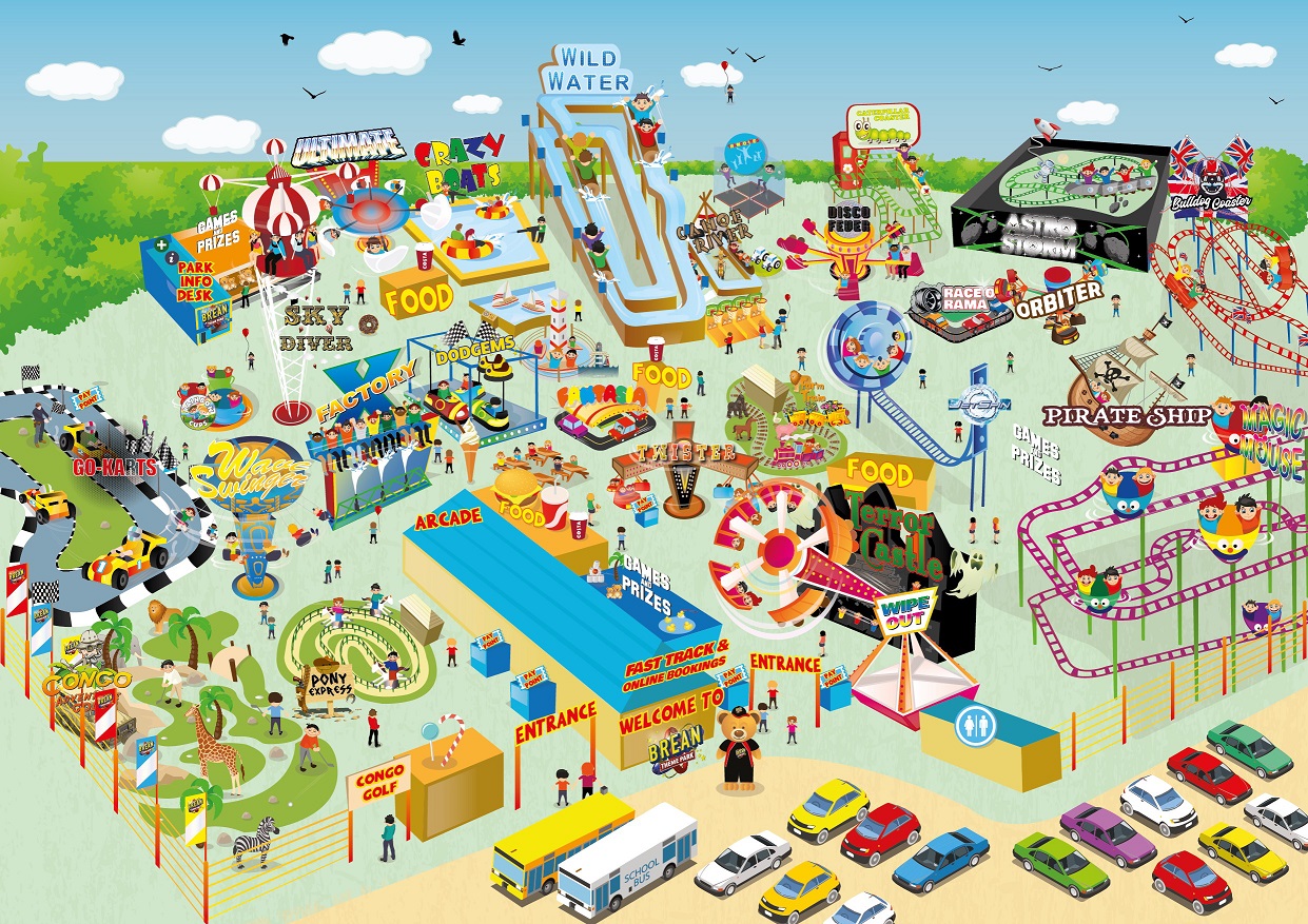 Explore Brean Theme Park with our interactive park map